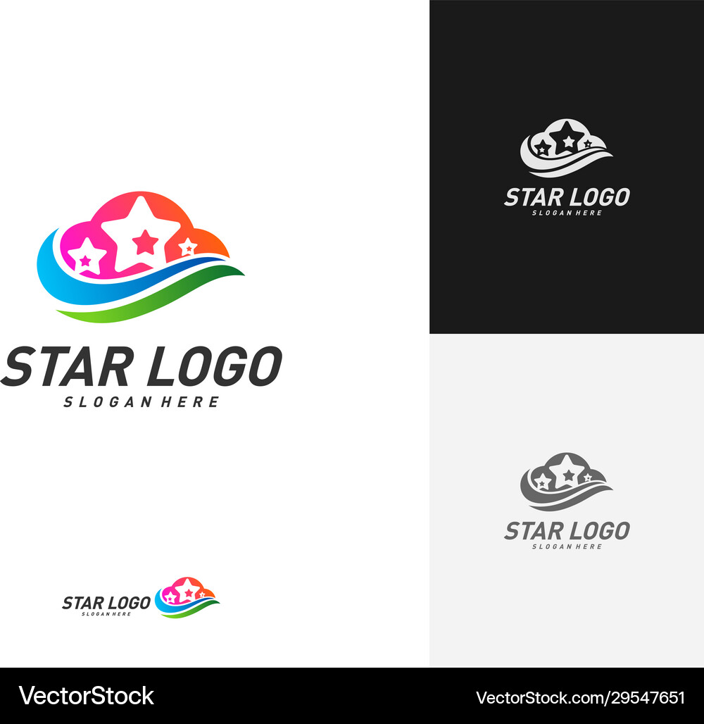 Creative star logo design simple star logo Vector Image