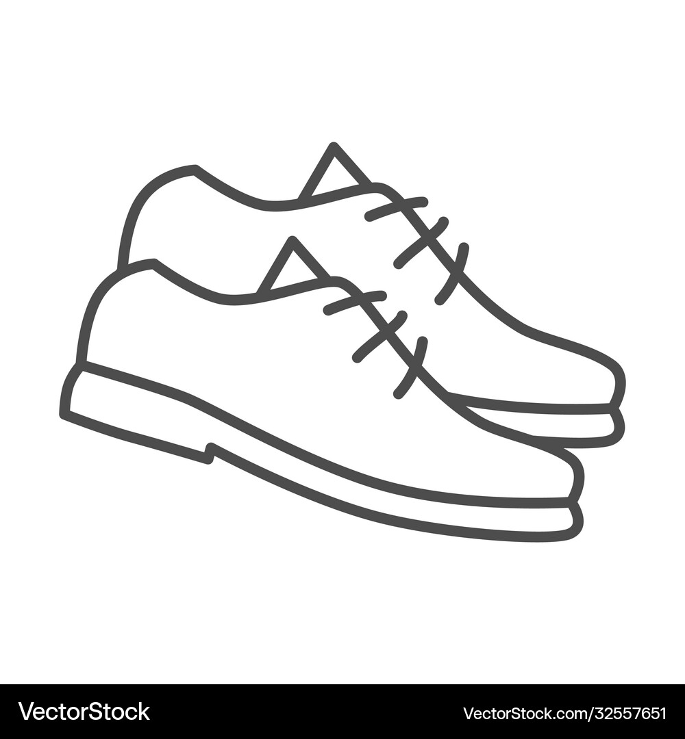 Golf shoes thin line icon concept golfer Vector Image
