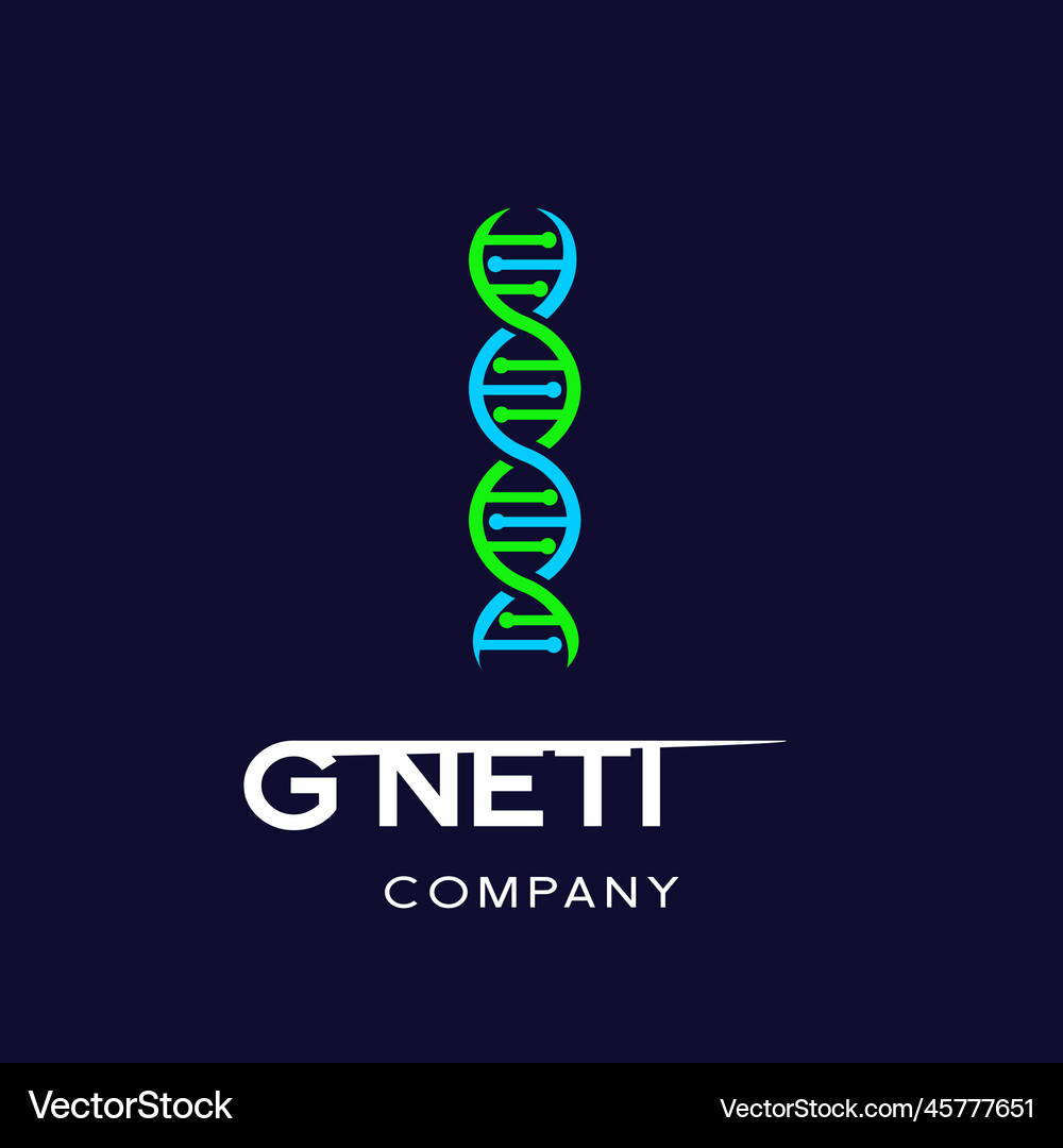 Letter i genetic dna logo template design Vector Image