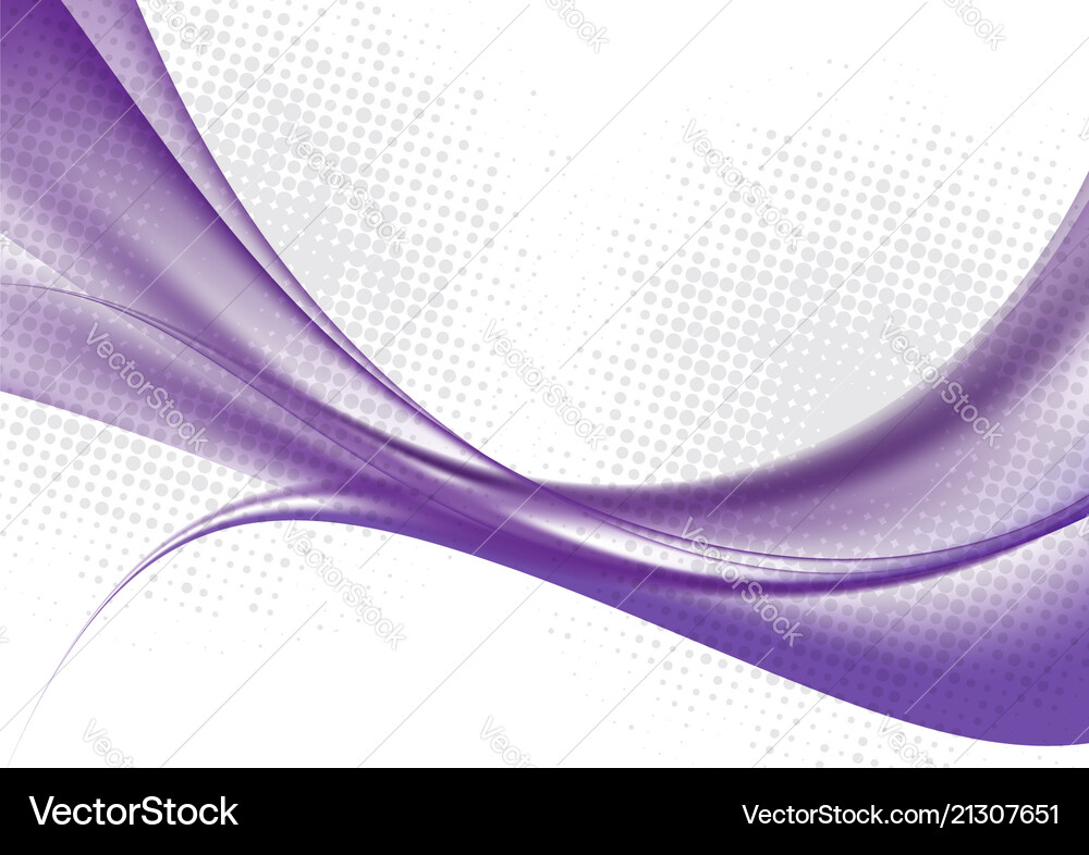 Purple color waves on white background Royalty Free Vector