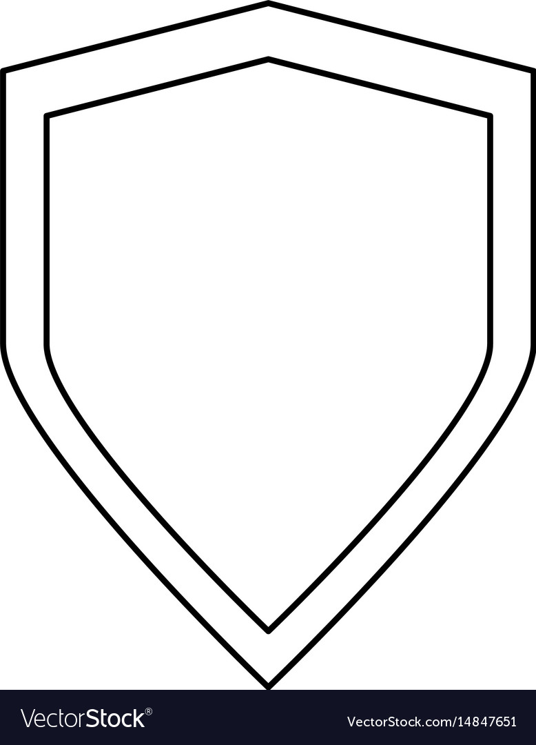 Shield security emblem Royalty Free Vector Image