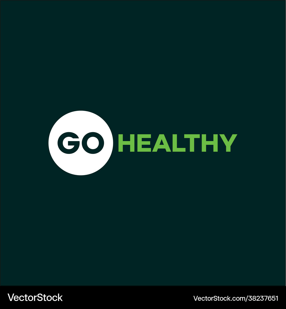 Simple and elegant go healthy letters design Vector Image