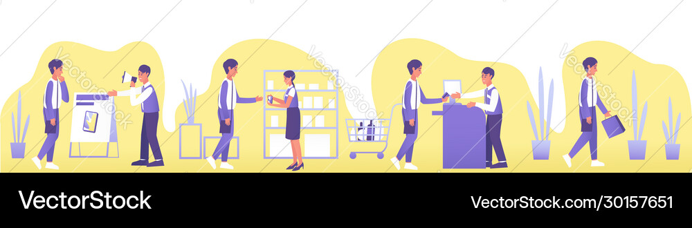 Travel buyer men Royalty Free Vector Image - VectorStock