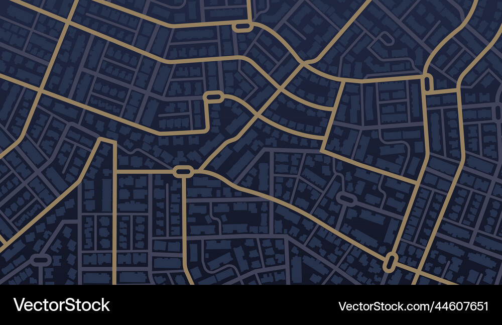 View from above the map buildings detailed Vector Image