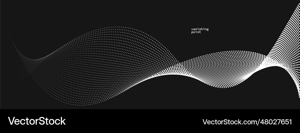 Wave of flowing vanishing particles abstract Vector Image