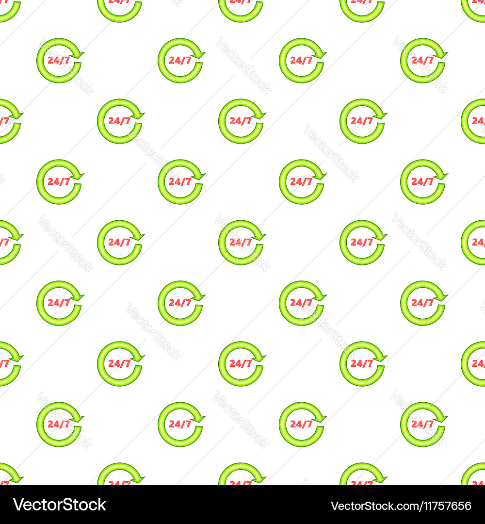 24 hours customer support pattern cartoon style Vector Image