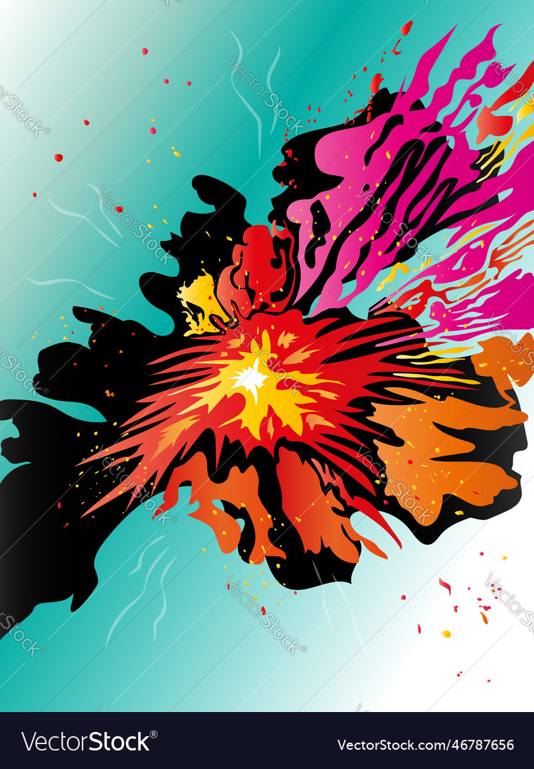 Abstract bright explosive background Royalty Free Vector