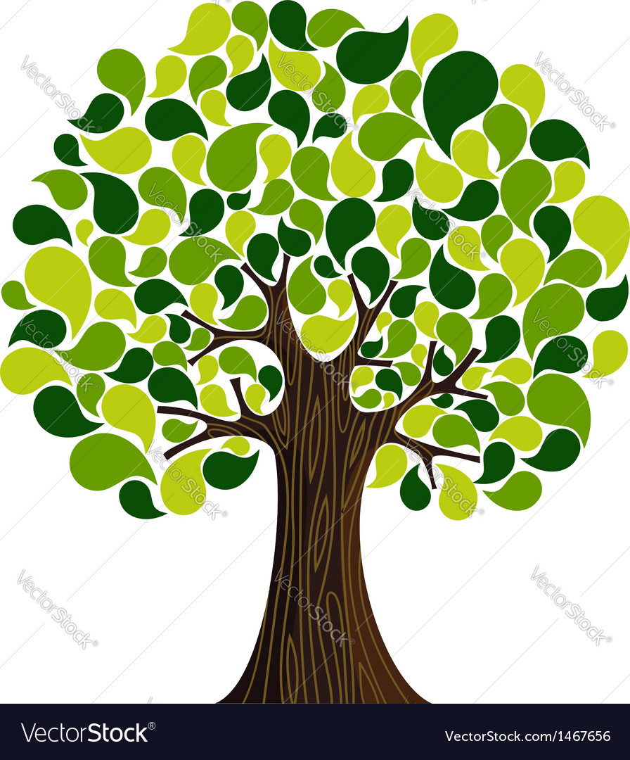 Abstract spring time tree Royalty Free Vector Image