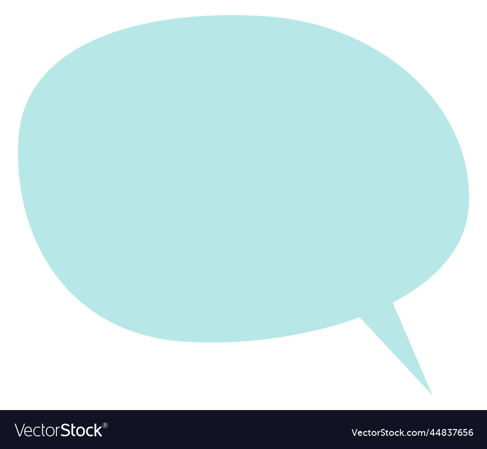 Blank speech cloud template blue message balloon Vector Image
