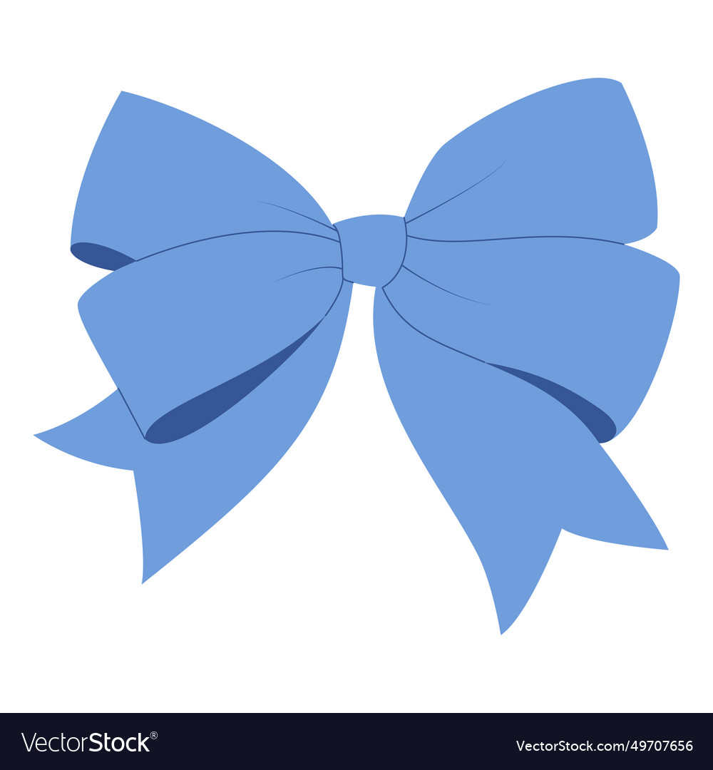 Blue bow Royalty Free Vector Image - VectorStock