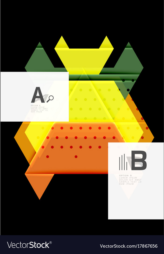 Color triangles background design Royalty Free Vector Image