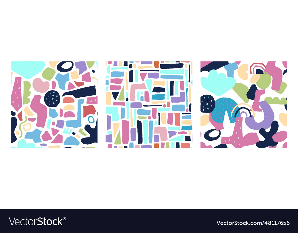 Contemporary doodle pattern collection creative Vector Image