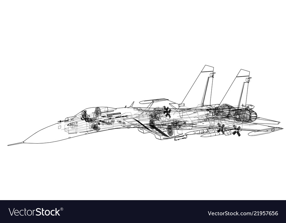 Fighter plane concept Royalty Free Vector Image