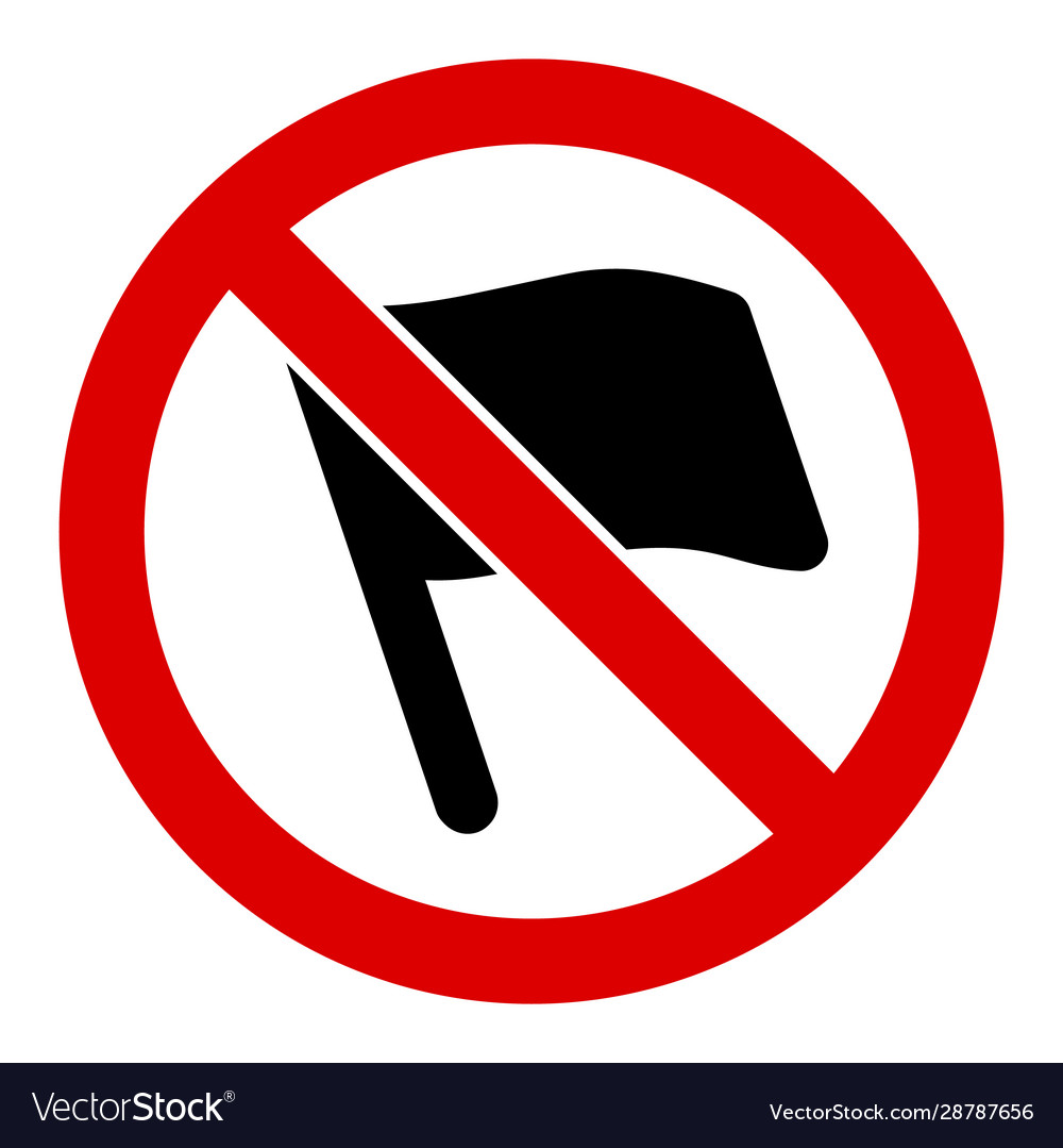 Flat no flags icon Royalty Free Vector Image - VectorStock