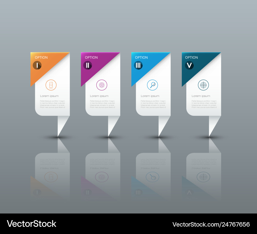 Infographic label design with icons and 4 options Vector Image