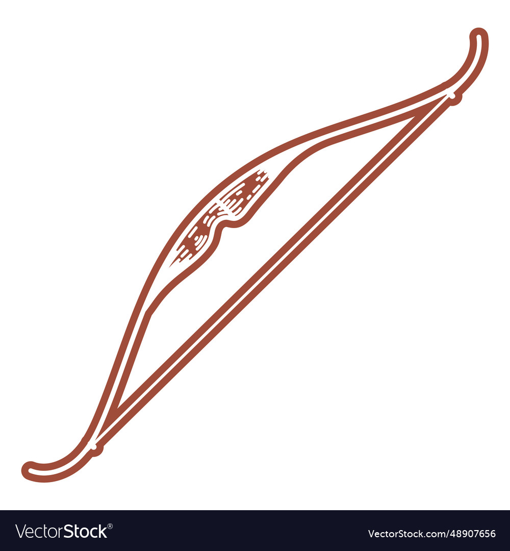 Long bow tool stroke Royalty Free Vector Image