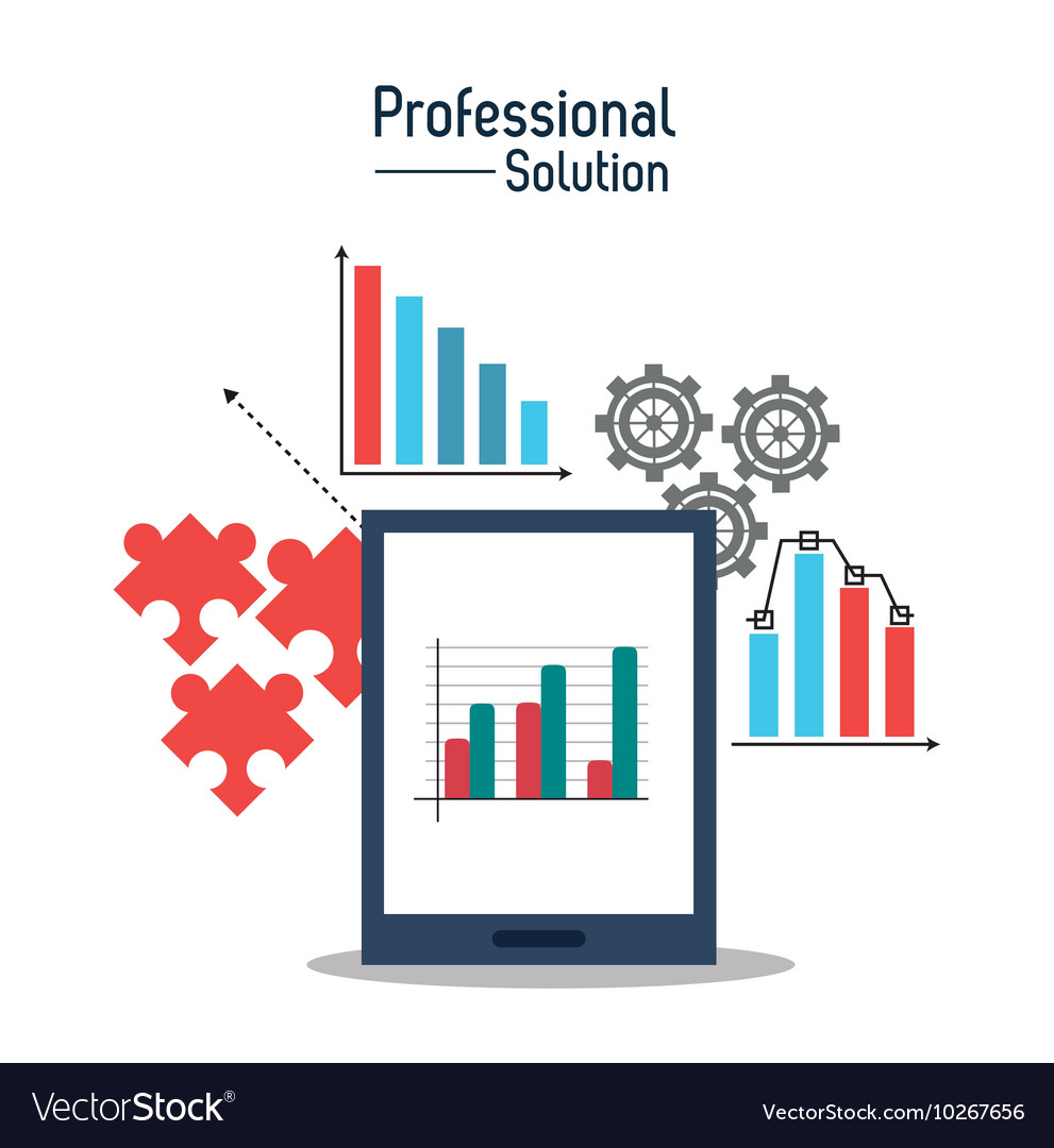 Professional solution technology design Royalty Free Vector