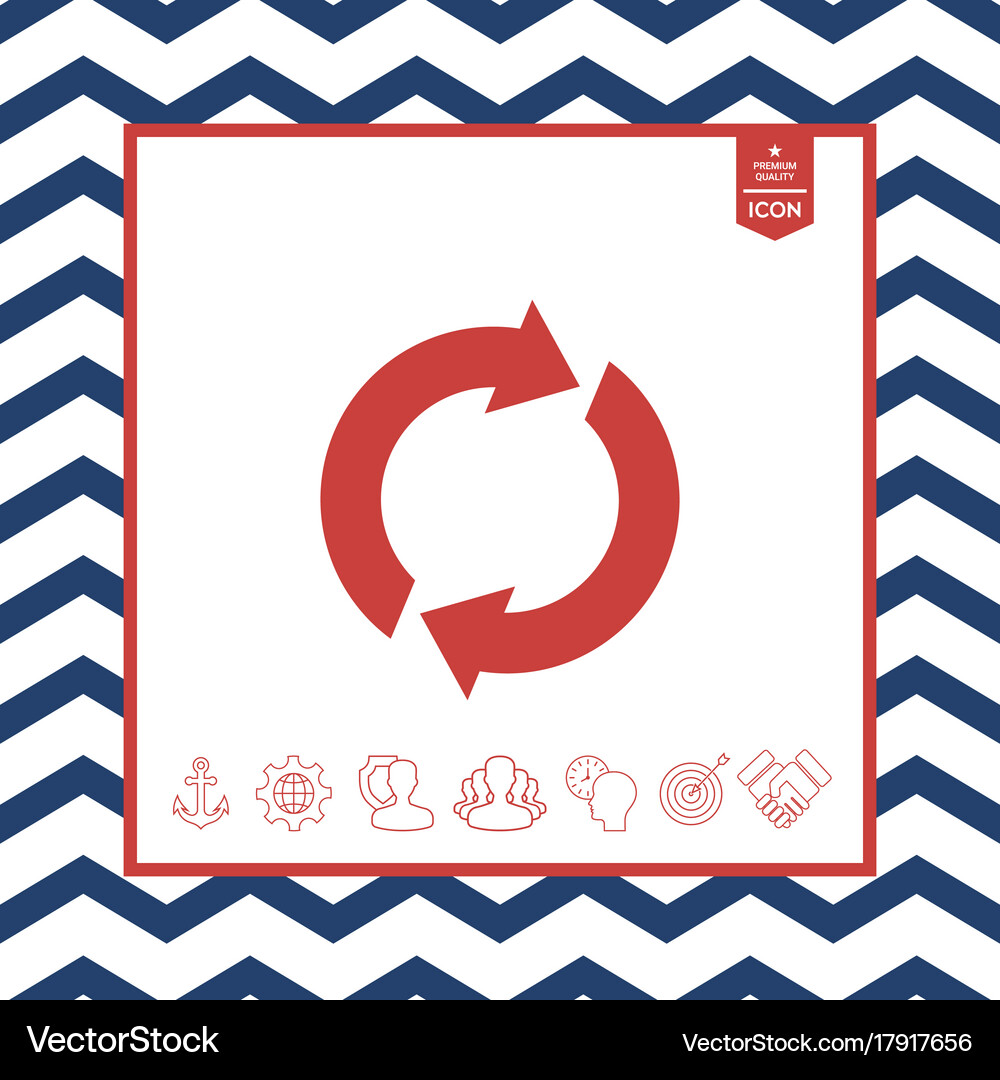 Reset button reload arrows Royalty Free Vector Image
