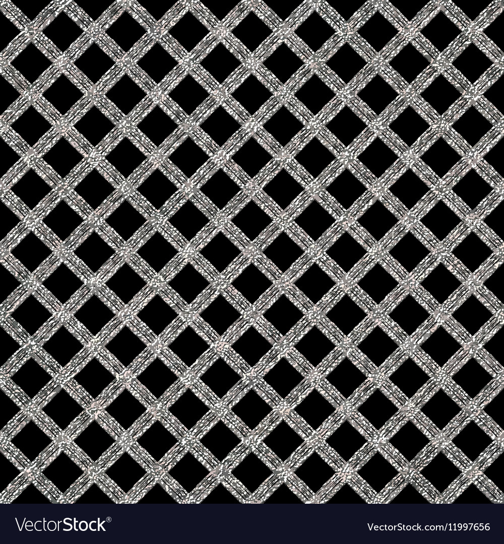 Silver seamless pattern cage Royalty Free Vector Image