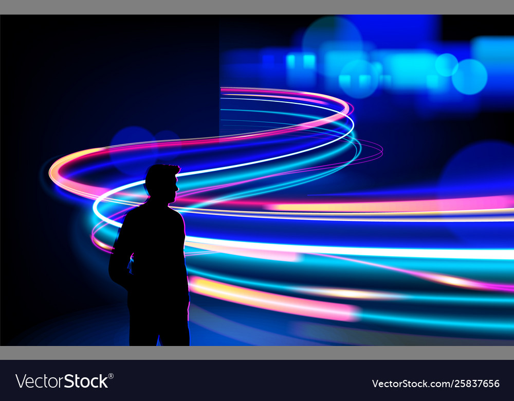 Slow shutter traffic light Royalty Free Vector Image