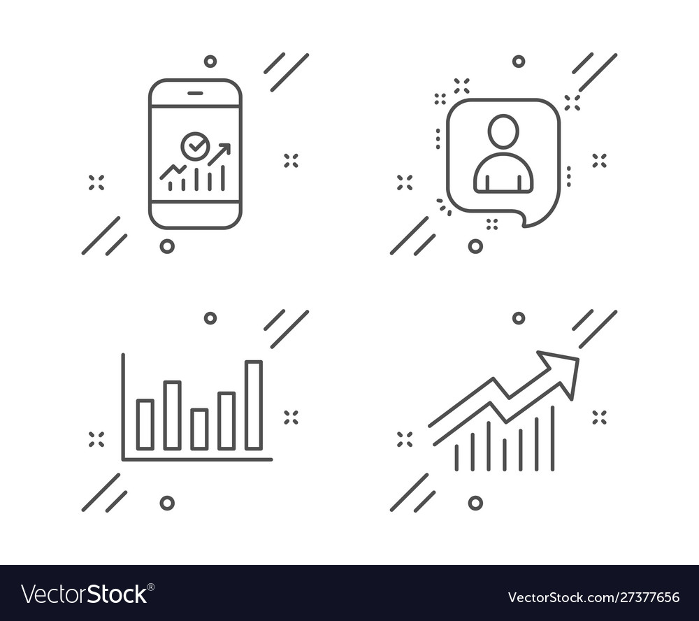 Smartphone statistics column chart and developers Vector Image