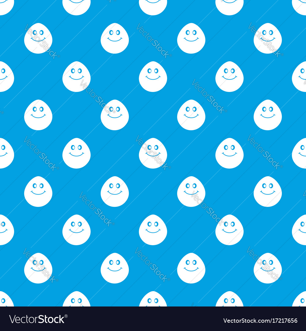 Smiling lime pattern seamless blue Royalty Free Vector Image