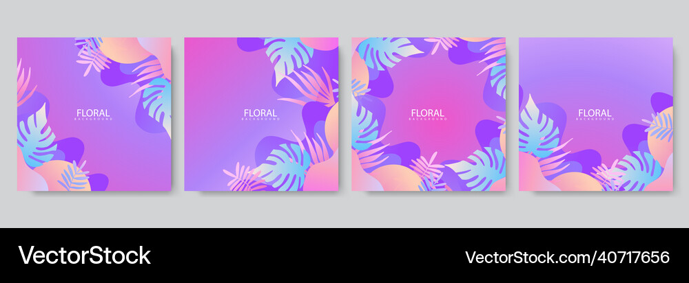 Trendy abstract post story art templates Vector Image
