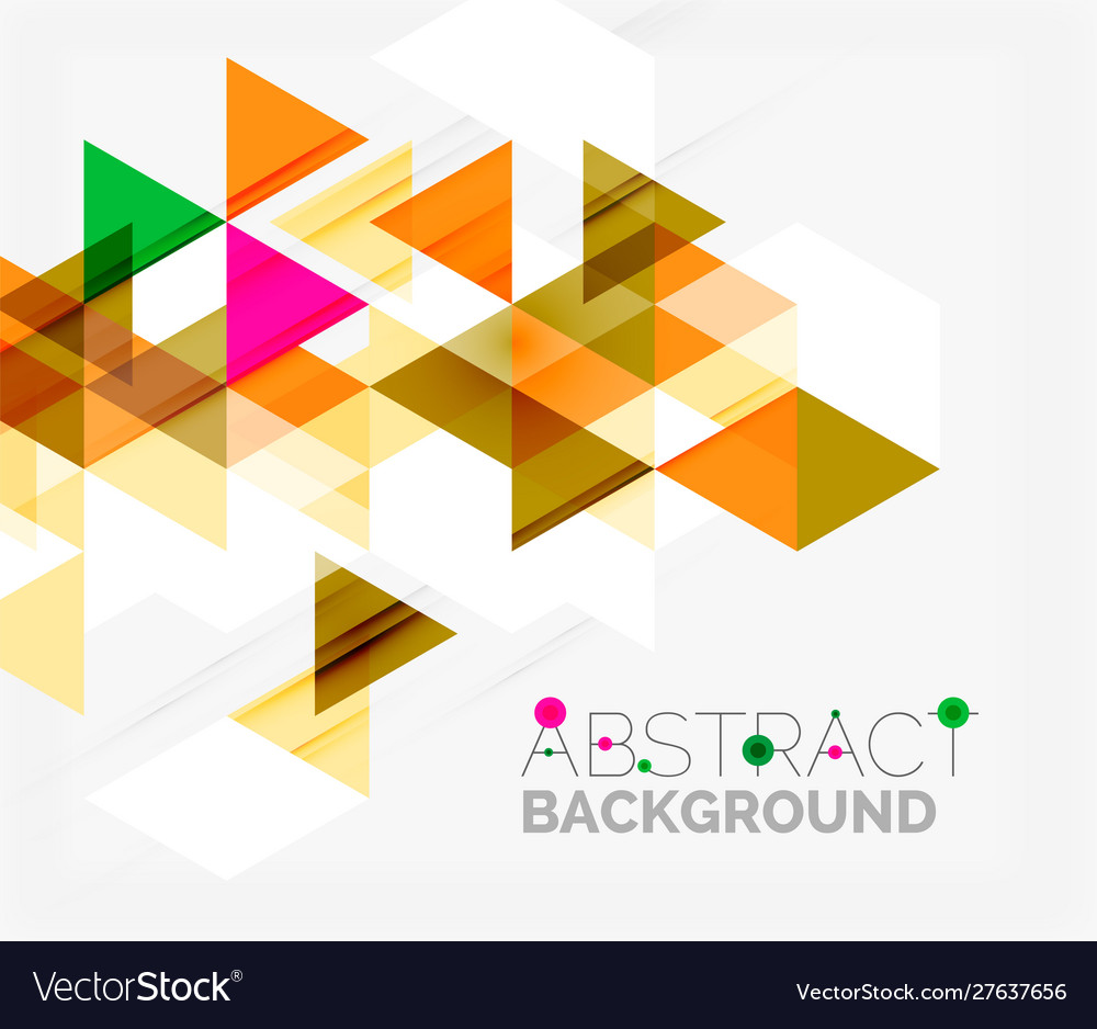 Triangle geometric background design template Vector Image