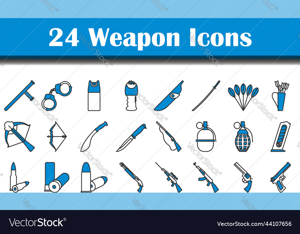 Weapon icon set Royalty Free Vector Image - VectorStock