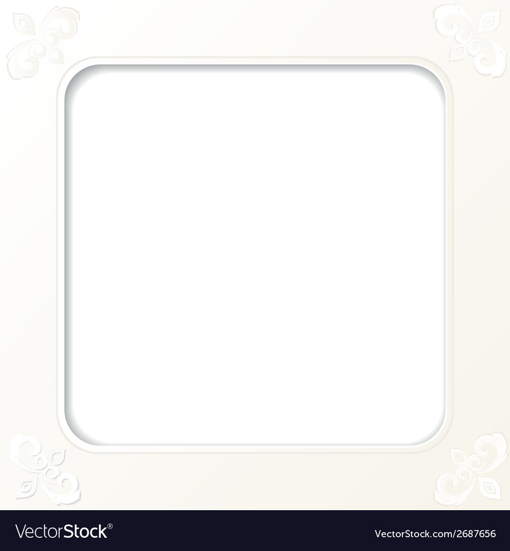 White frame Royalty Free Vector Image - VectorStock
