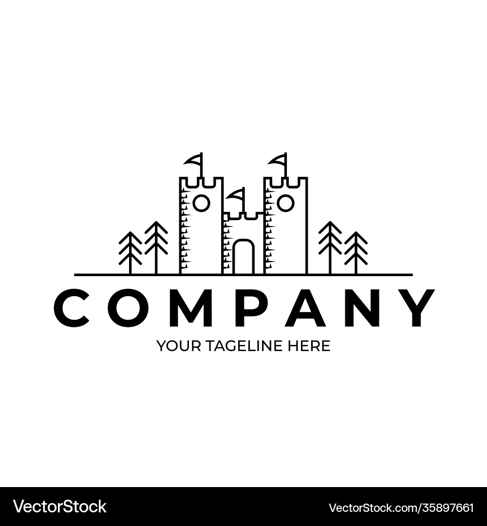 Company logo line art design dream Royalty Free Vector Image