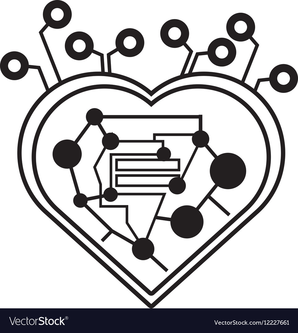 Computer circuit heart electronic component linear