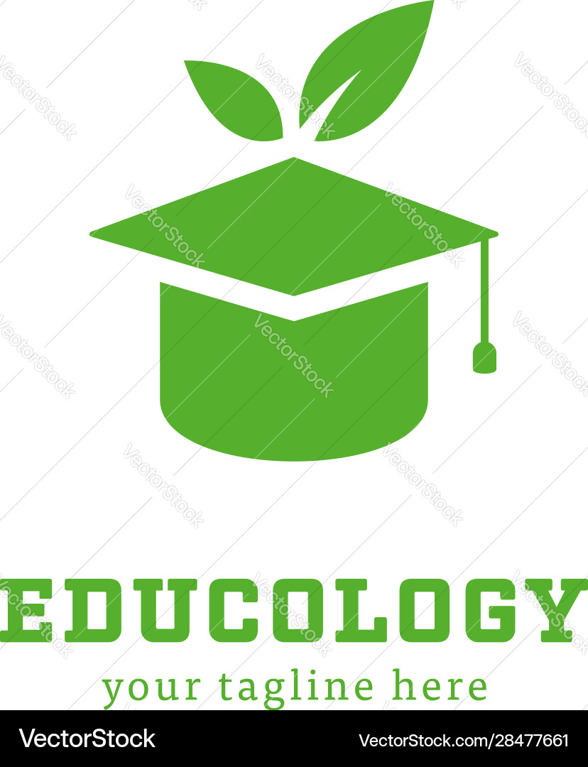 Educology education ecology and nature logo Vector Image