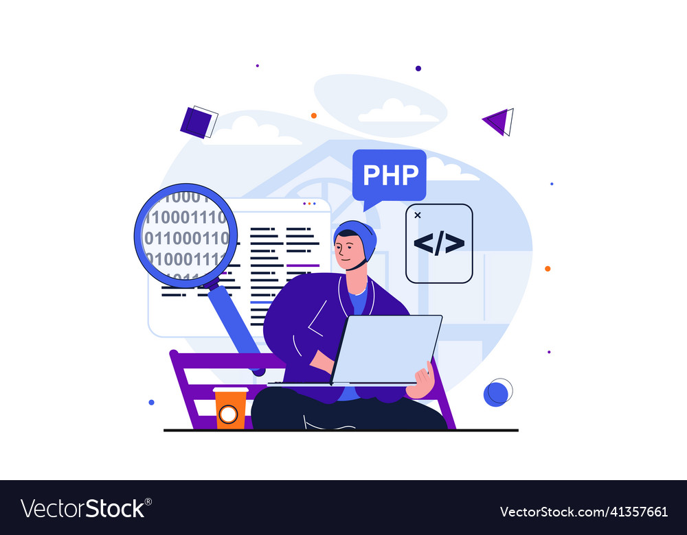 Freelance working modern flat concept for web Vector Image