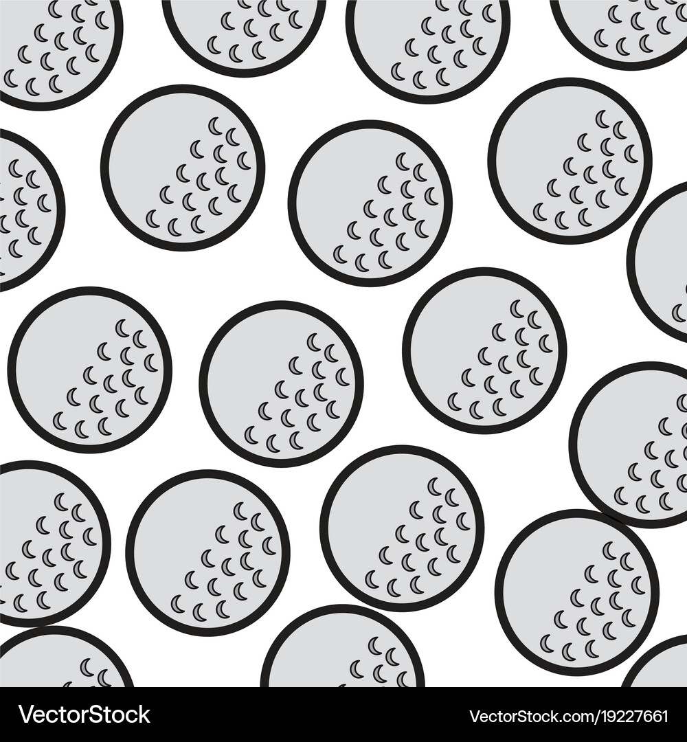 Golf club ball sport object play seamless pattern Vector Image
