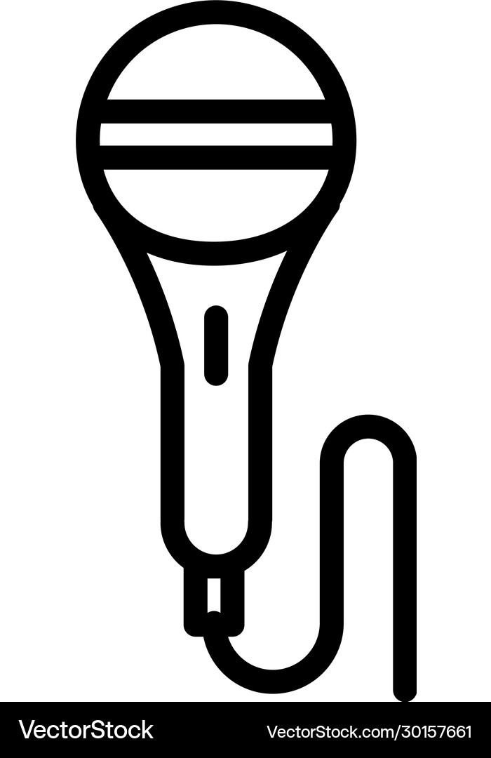 Microphone karaoke sound line style icon Vector Image