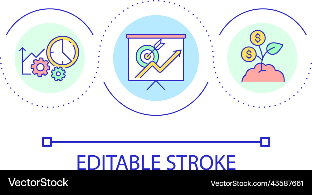 Strategic planning for profitability improvement Vector Image