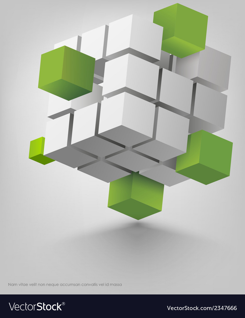 3d cubes Royalty Free Vector Image - VectorStock