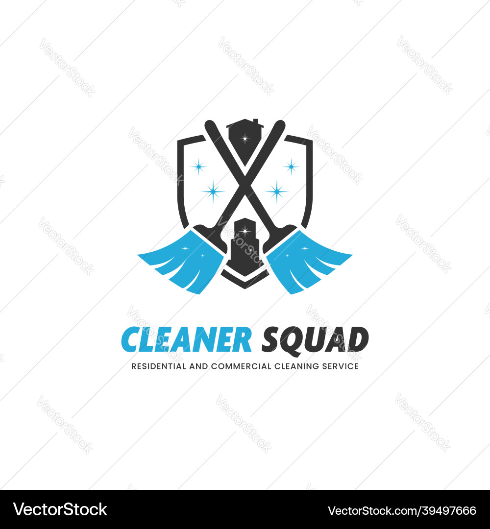 Cleaner squad cleaning service for commercial Vector Image