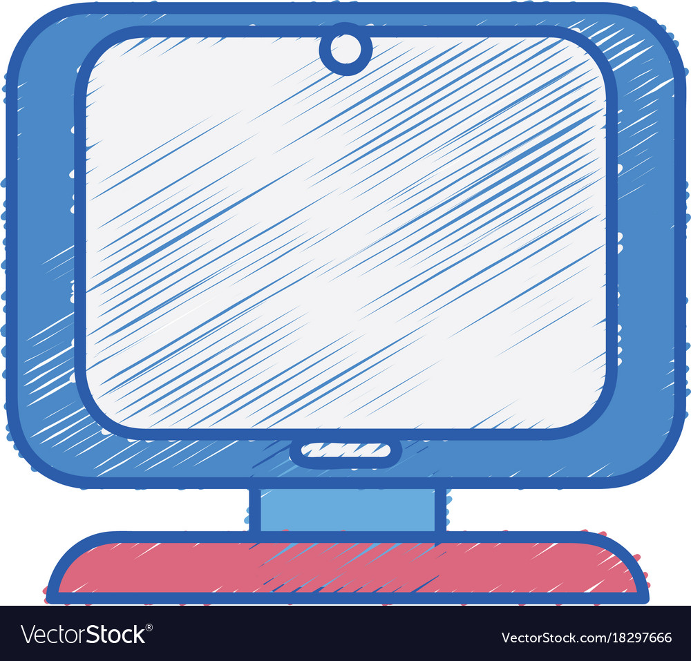 Computer digital screen equipment technology Vector Image