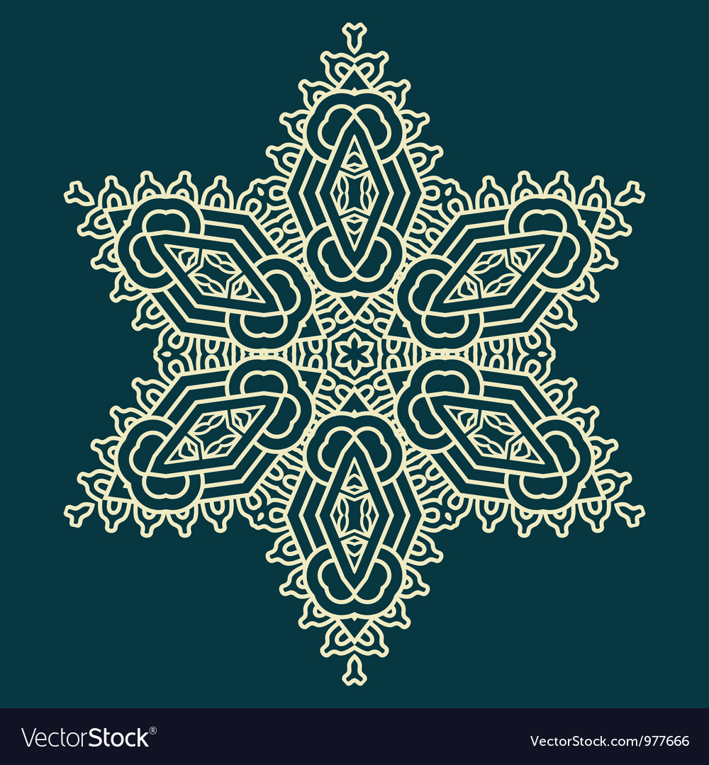 Design snowflake Royalty Free Vector Image - VectorStock