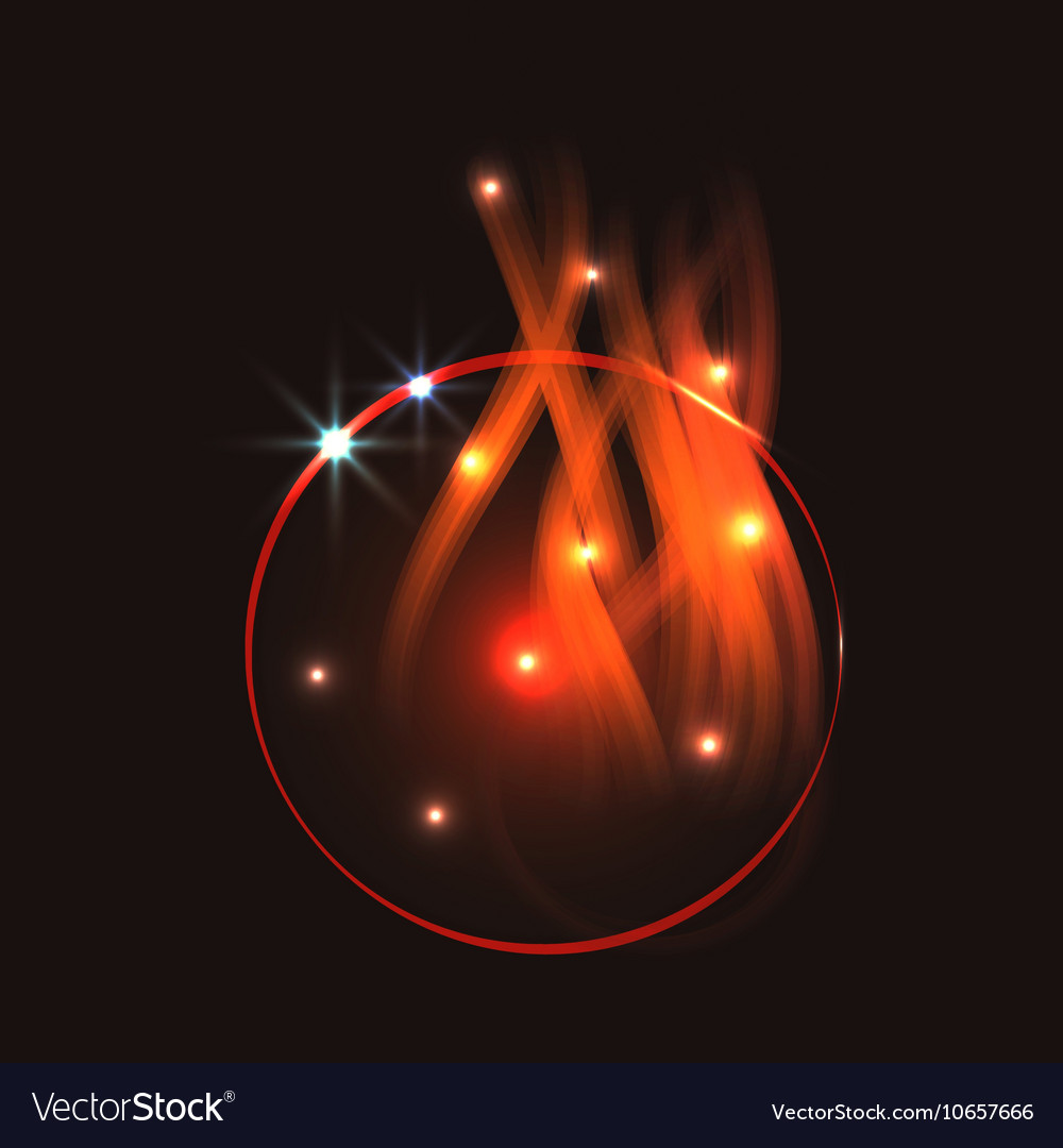 Fire circle abstract shape Royalty Free Vector Image