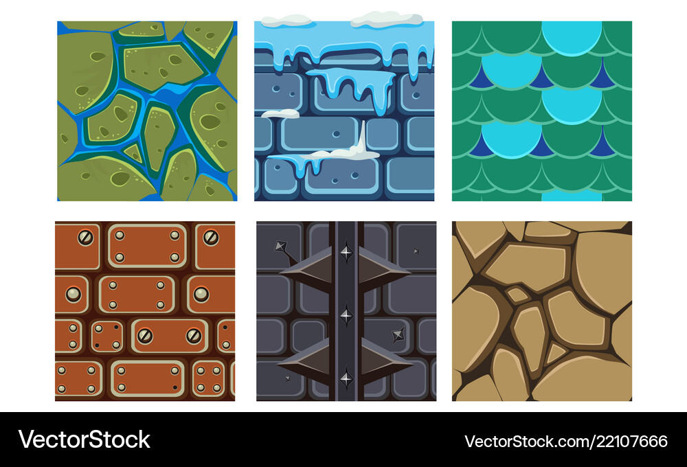 Flat set of platformers icons for mobile Vector Image