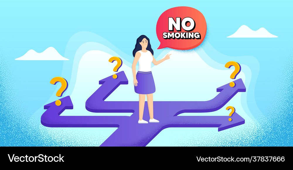 No smoking banner stop smoke sign Royalty Free Vector Image