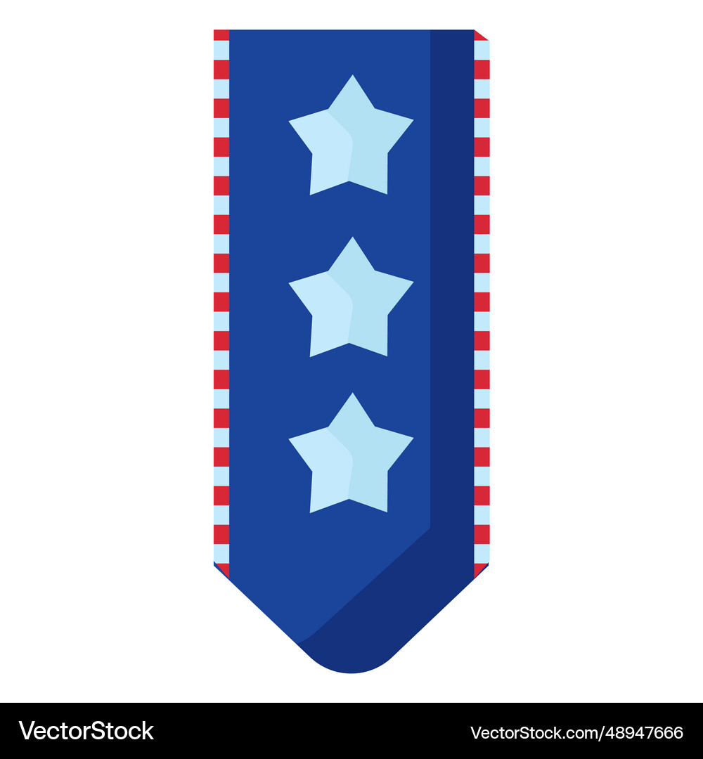 Patriotic stars hanging banner element Royalty Free Vector
