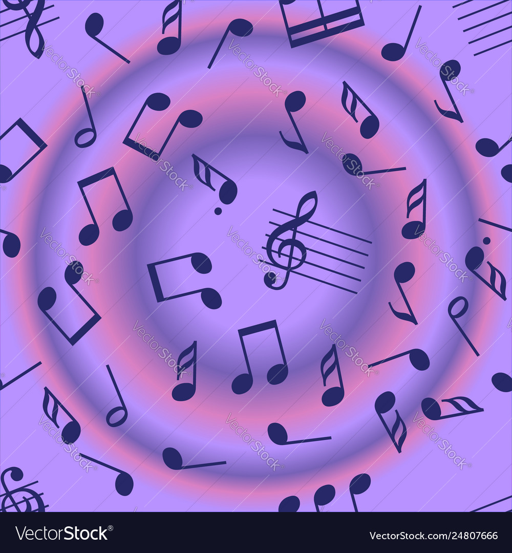Seamless music notes pattern Royalty Free Vector Image