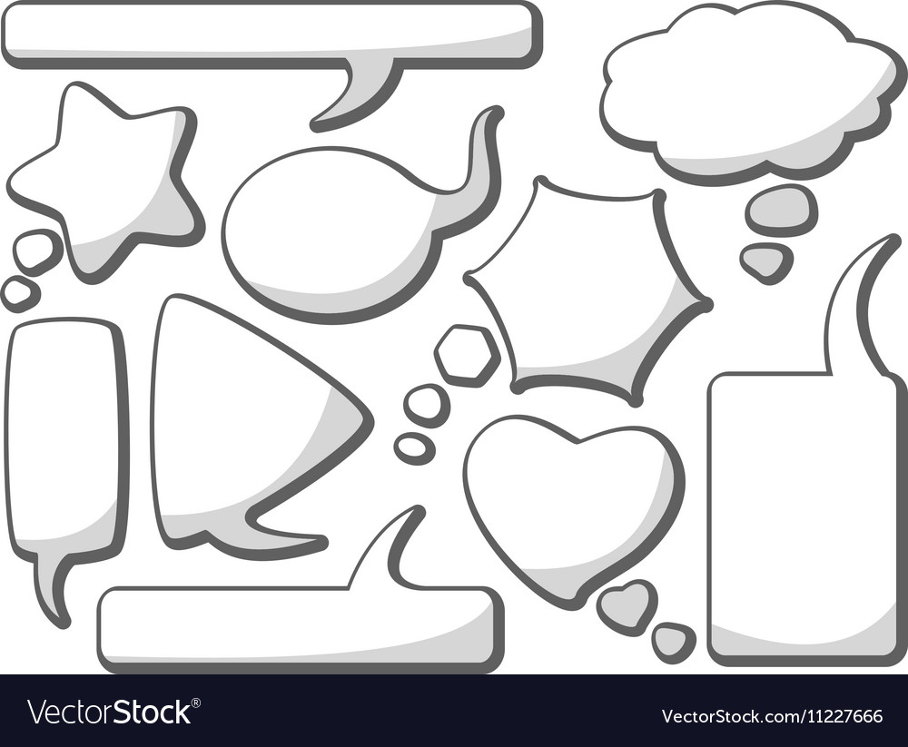 Speech And Thought Bubbles Royalty Free Vector Image