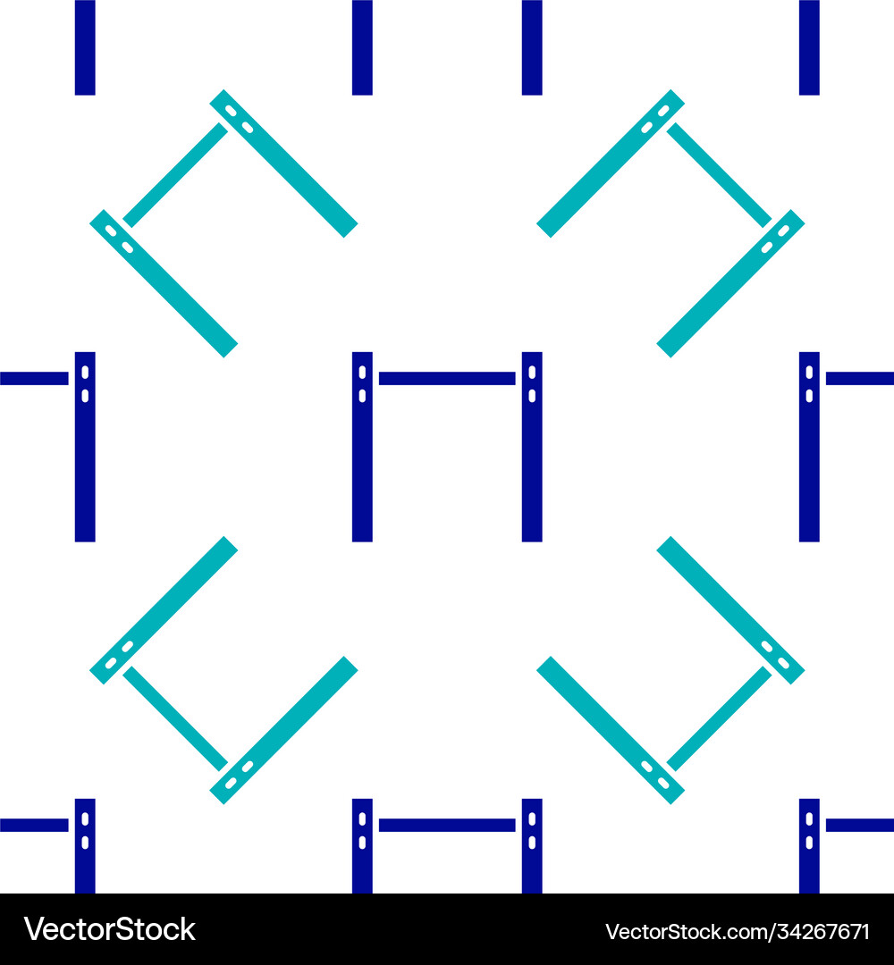 Blue sport horizontal bar icon isolated seamless Vector Image