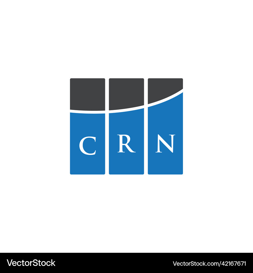 Crn letter logo design on black background Vector Image
