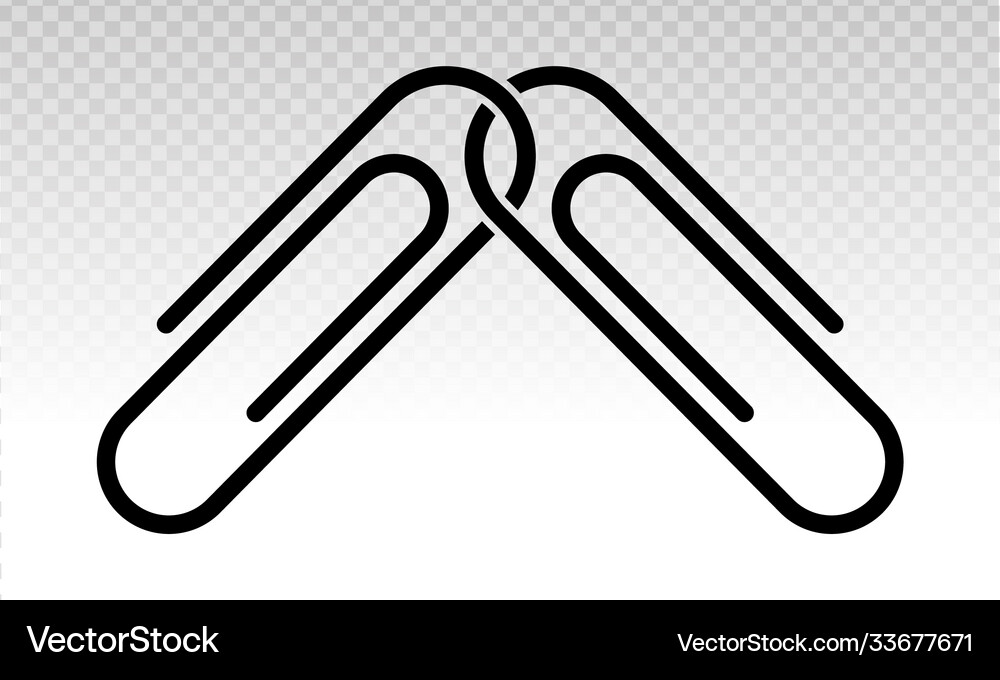 Paperclip or paper clip flat icon for apps Vector Image